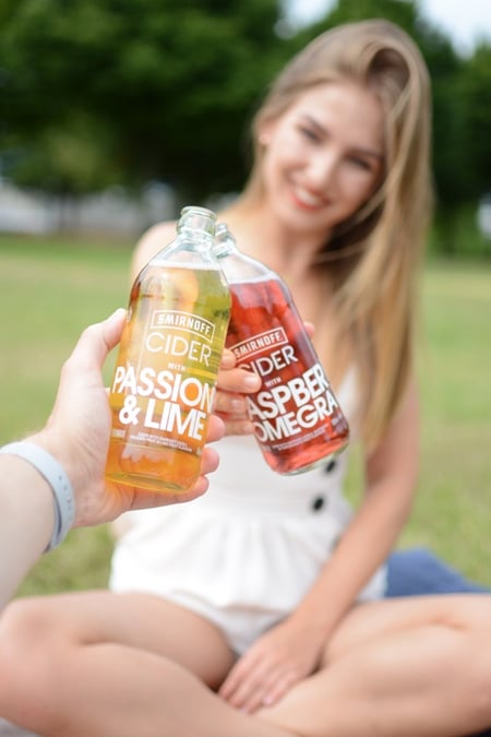 Smirnoff showed off their Cider to 2.2m influencer followers